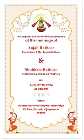 Free Invitation Card in English for Wedding, Birthday & More